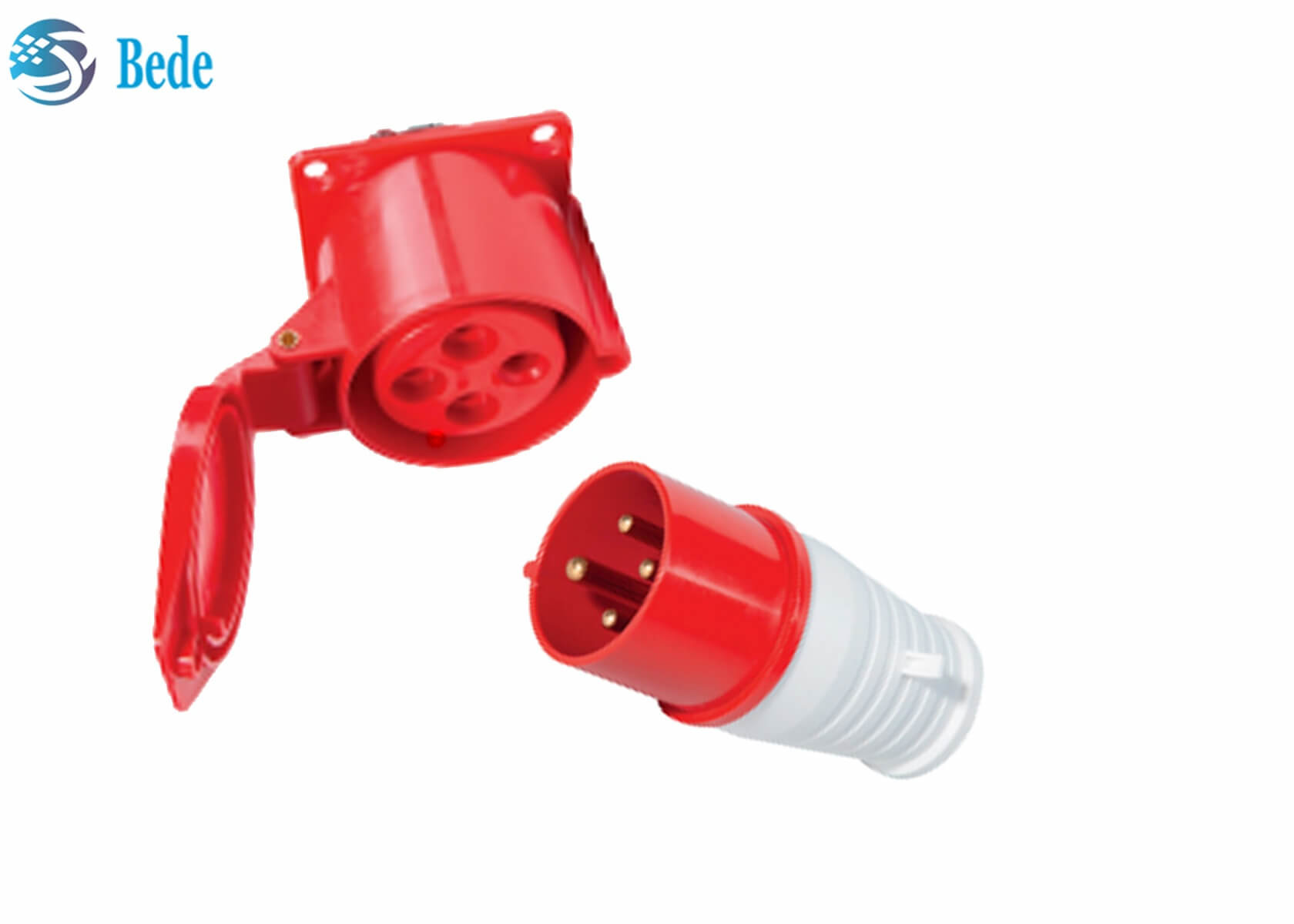 16A 4pin Industrial Socket/Plug Waterproof Male Female Connectors 380-415V