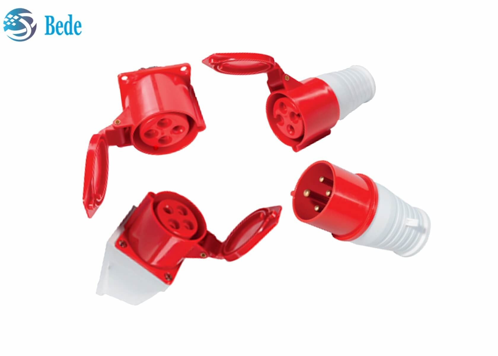 16A 4pin Industrial Socket/Plug Waterproof Male Female Connectors 380-415V