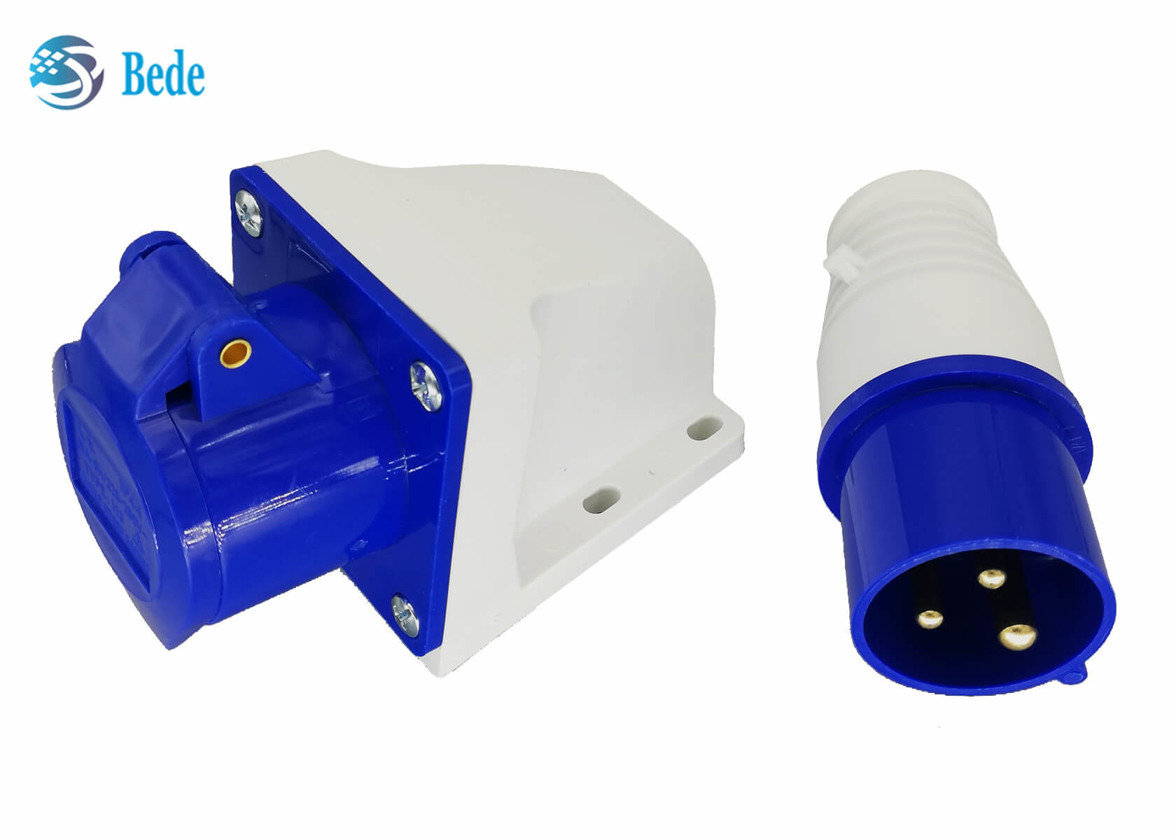 220-250V 16A Industrial Connector Male And Female Single Phase 2P+E ...