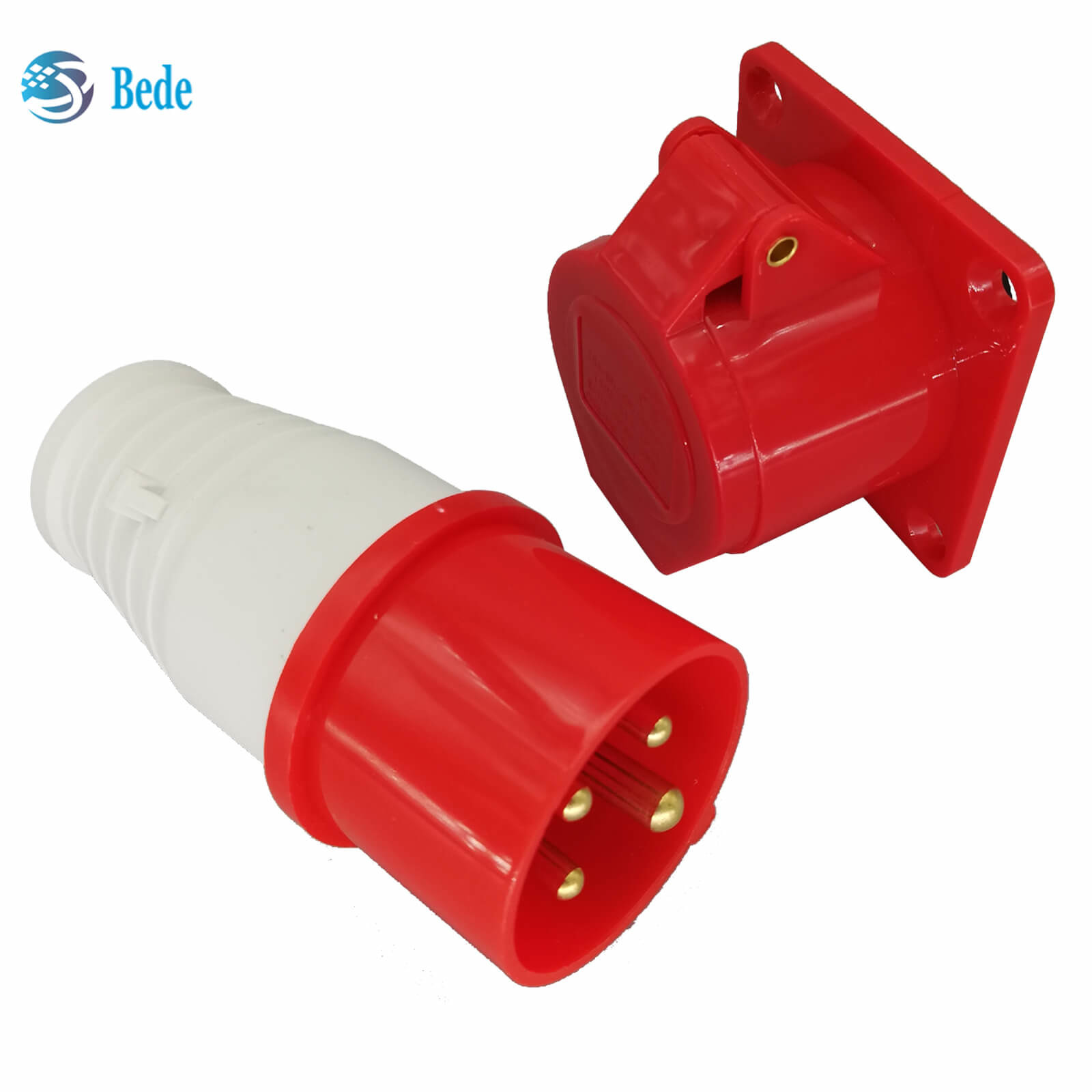 CEE Plugs And Sockets Industrial Male Female Socket 4 Pins 3P+N 380 ...