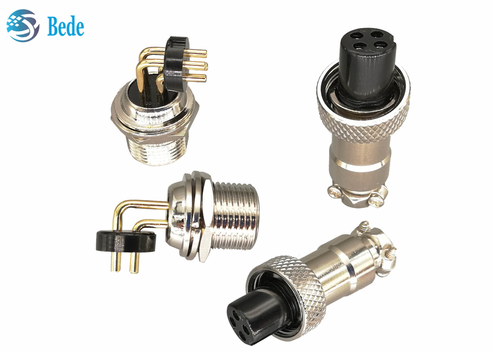 Right Angle Gx12 3 Pin Connector PCB Soldering 90 Degree Pins 3A 200V