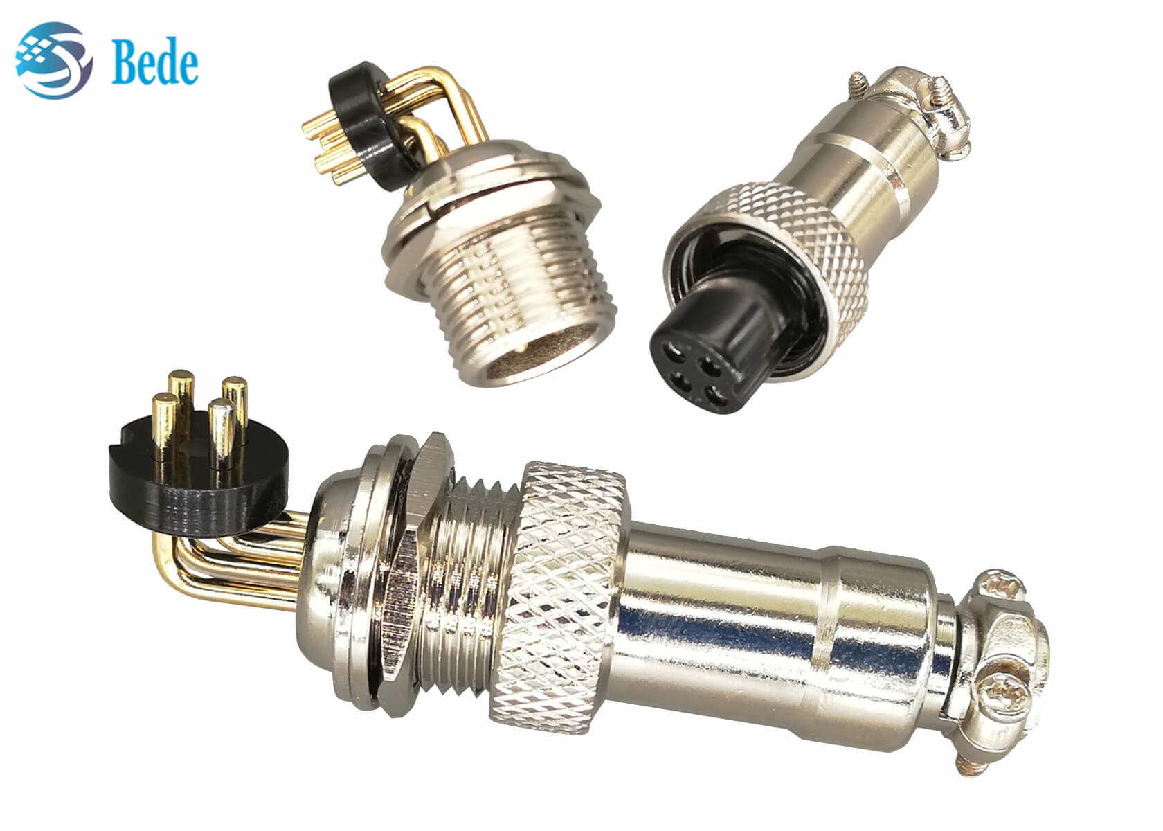 Right Angle Gx12 3 Pin Connector PCB Soldering 90 Degree Pins 3A 200V