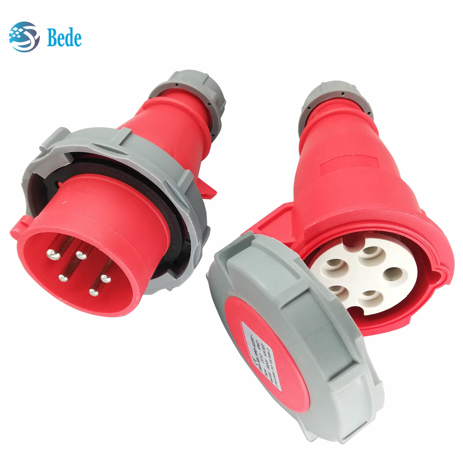 3P+N+E Industrial Plug & Socket 5 Pins IP67 AC220-415V 16 And 32 Amp ...