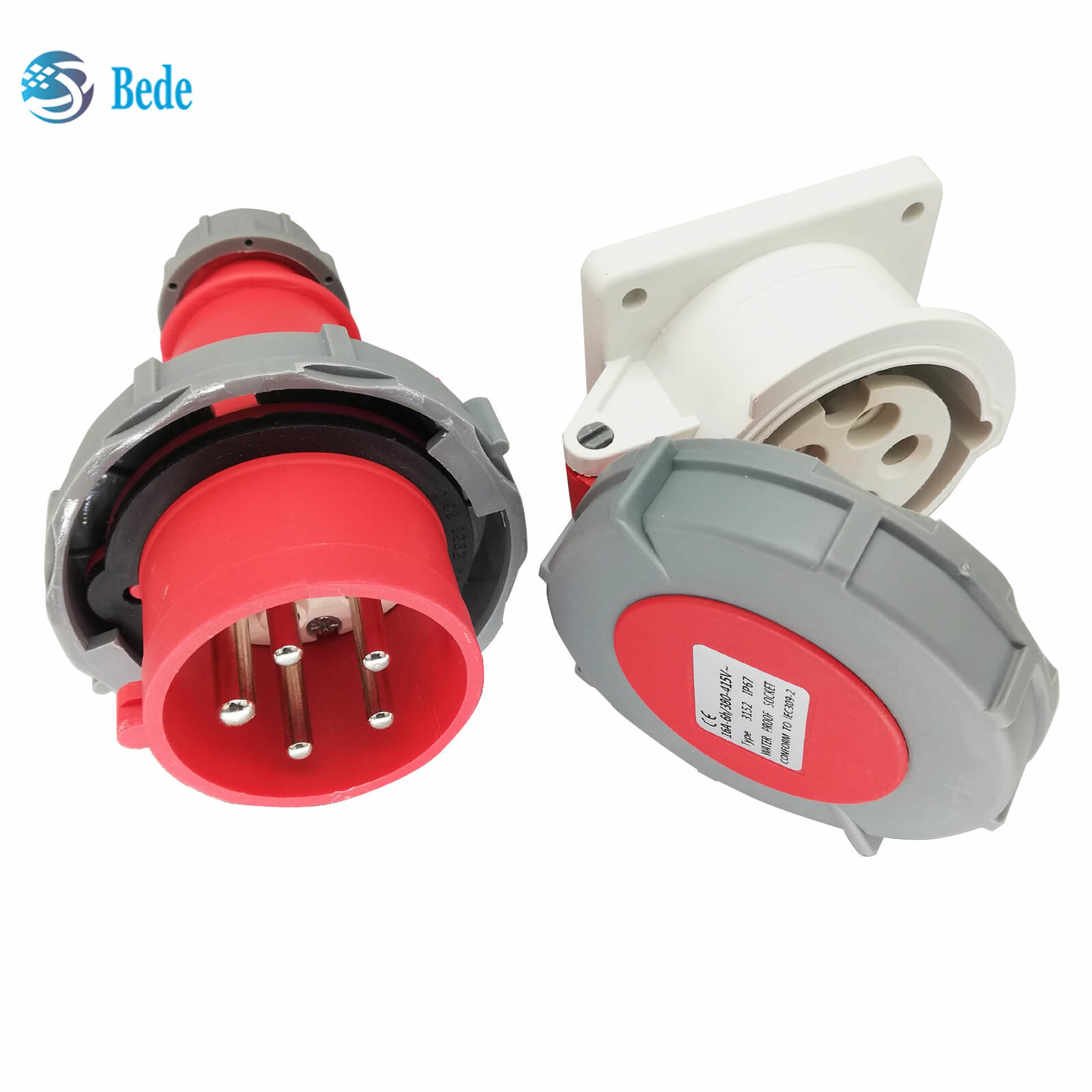 Waterproof IP67 Industrial Plug Sockets 5Pins 3P+N+E 16Amp and 32Amp ...