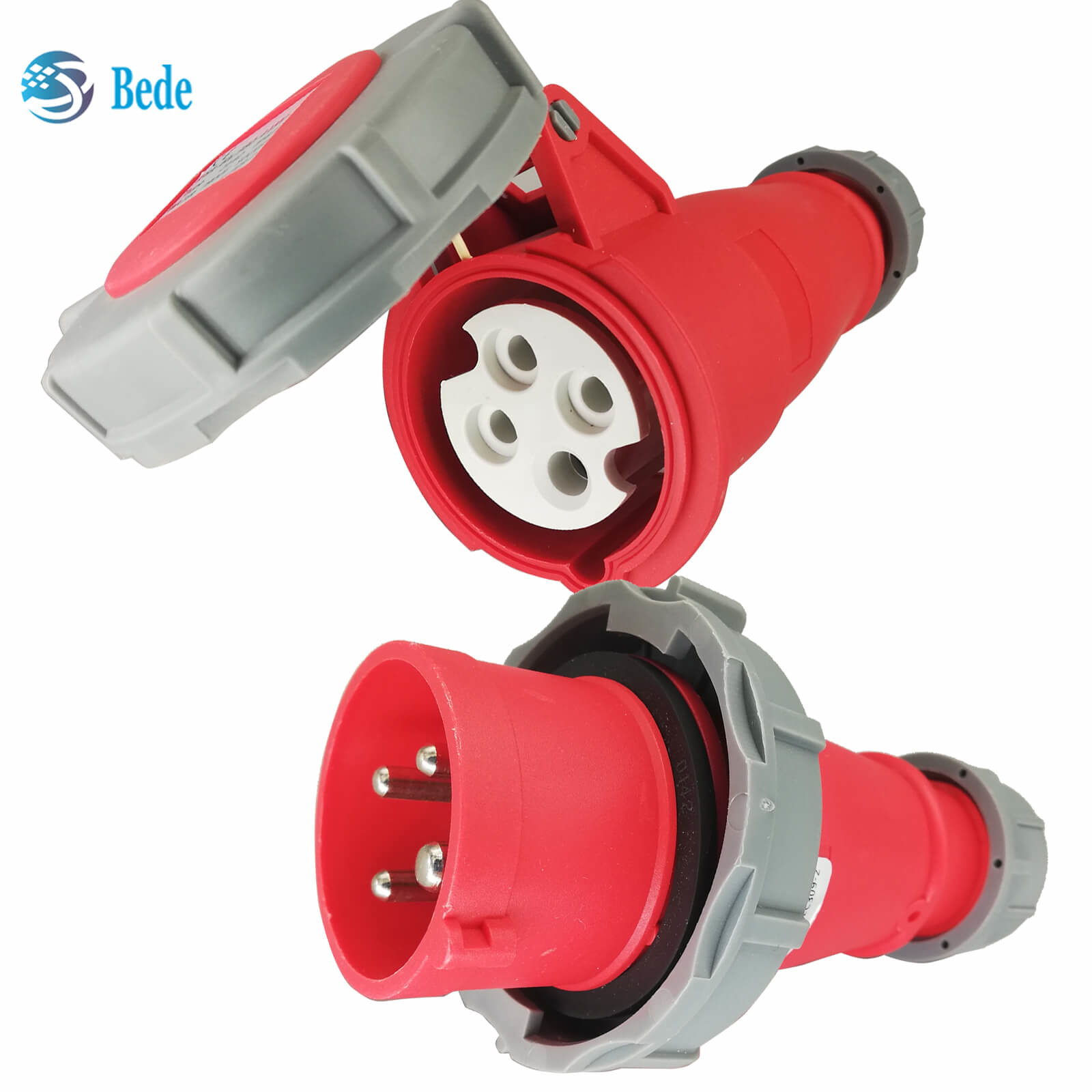 IP67 Industrial Plug Socket 4 Pins(3P+E) 16 And 32 Amp Docking Type