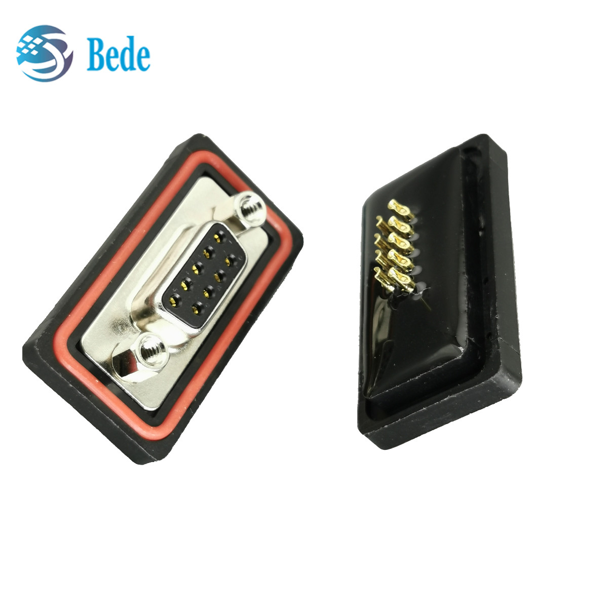 Brass Tin Plated Gold Plated Pins D-Sub 9 Female Connectors -55- 105C ...
