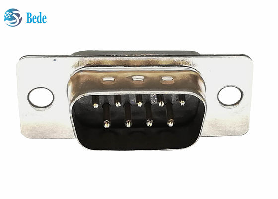 9 Pin Male DB9 Plugs D Sub Connectors Welding Type CE RoHS