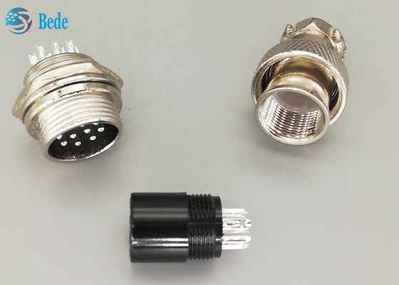10 Pin Male / Female Gx16 Aviation Connector Set Zinc Alloy Material ...
