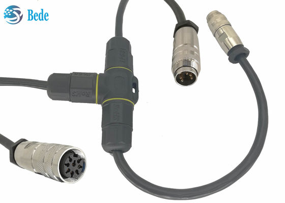 T Type 5 Pin Waterproof Electrical Connectors Cable Junction Box IP68 5 ...