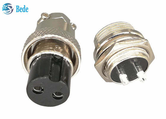 2 Pin 16MM Circular Gx16 Aviation Connector Panel Mount Connector Male And Female Sets