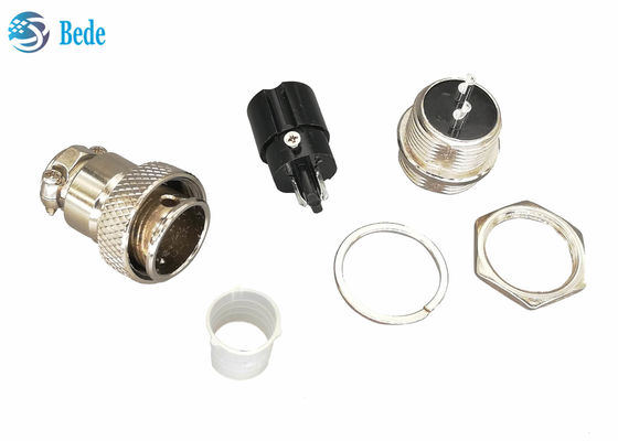 2 Pin 16MM Circular Gx16 Aviation Connector Panel Mount Connector Male ...
