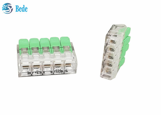 Spring Lever Quick Connect Terminal Block 5 Way 450V 32A OJ265