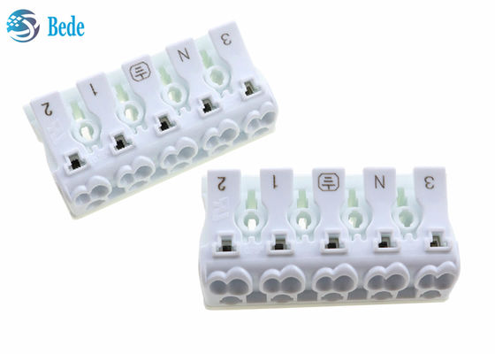 5 Poles Push In Wire Terminal Block Lever Nuts Universal Wire And Cable ...