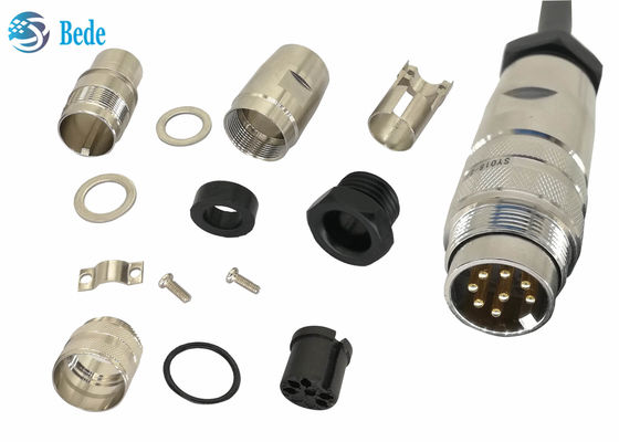 AISG C485 Male End 8 Pins M16 Waterproof Connector / Free Connector ...
