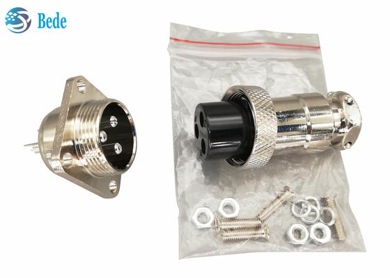 Panel Mount Circular 9 Pins - 2 Pin Aviation Connector GX20 With Square ...