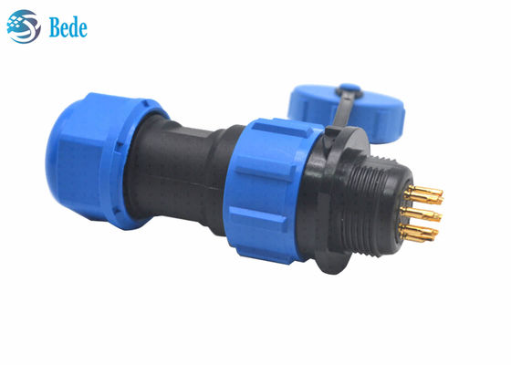 M13 PA66 Waterproof Cable Connectors Panel Mounting Connector 2 3 4 5 6 ...