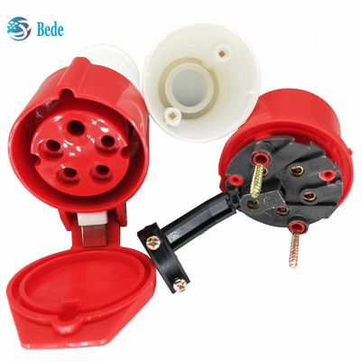 5 Pins Industrial Plug & Socket Industrial Power Connector IP44 AC380 ...