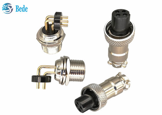 Right Angle Gx12 3 Pin Connector PCB Soldering 90 Degree Pins 3A 200V