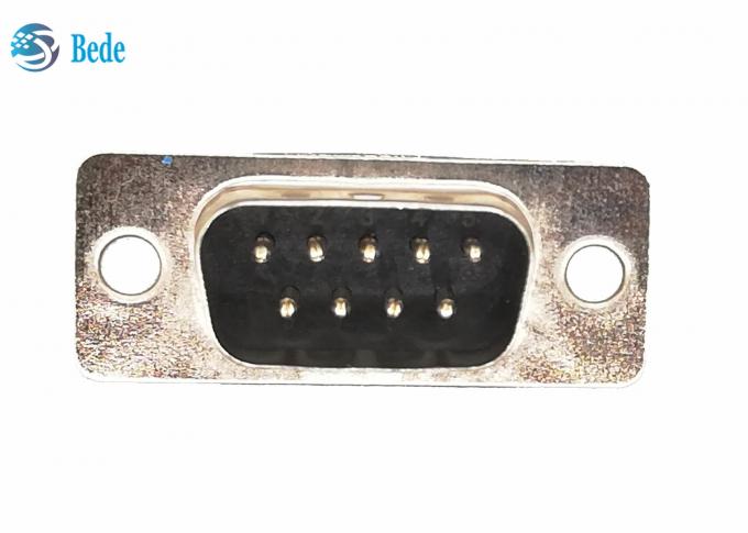 9 Pin Male DB9 Plugs D Sub Connectors Welding Type CE RoHS